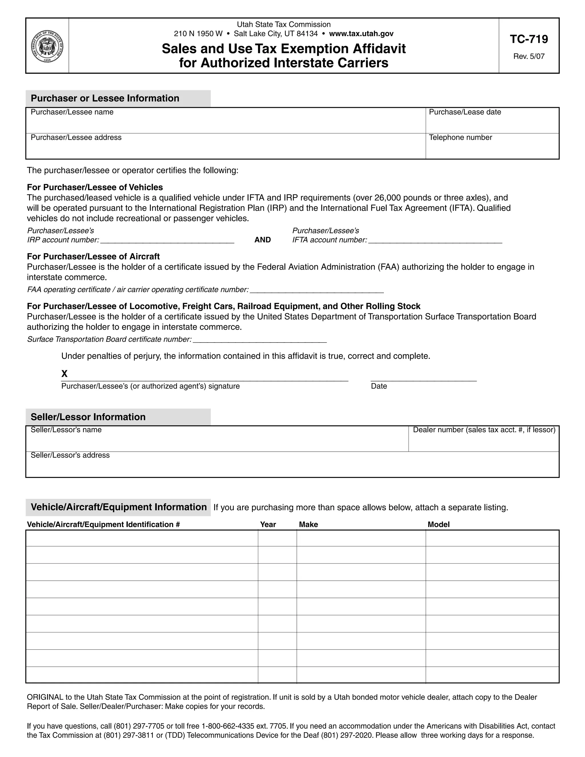 tax.utah.gov forms current tc tc-719 | PDF