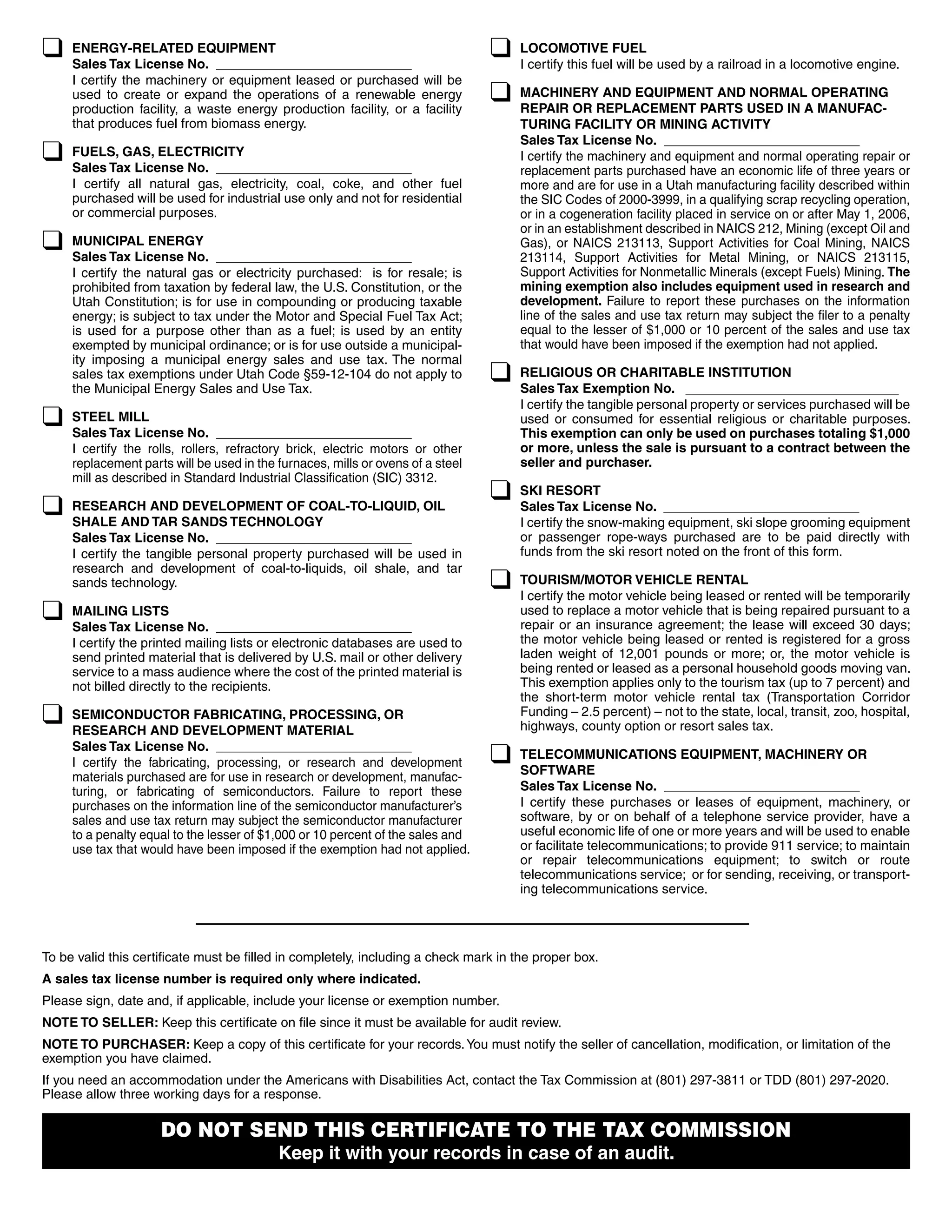 tax.utah.gov forms current tc tc-721 | PDF