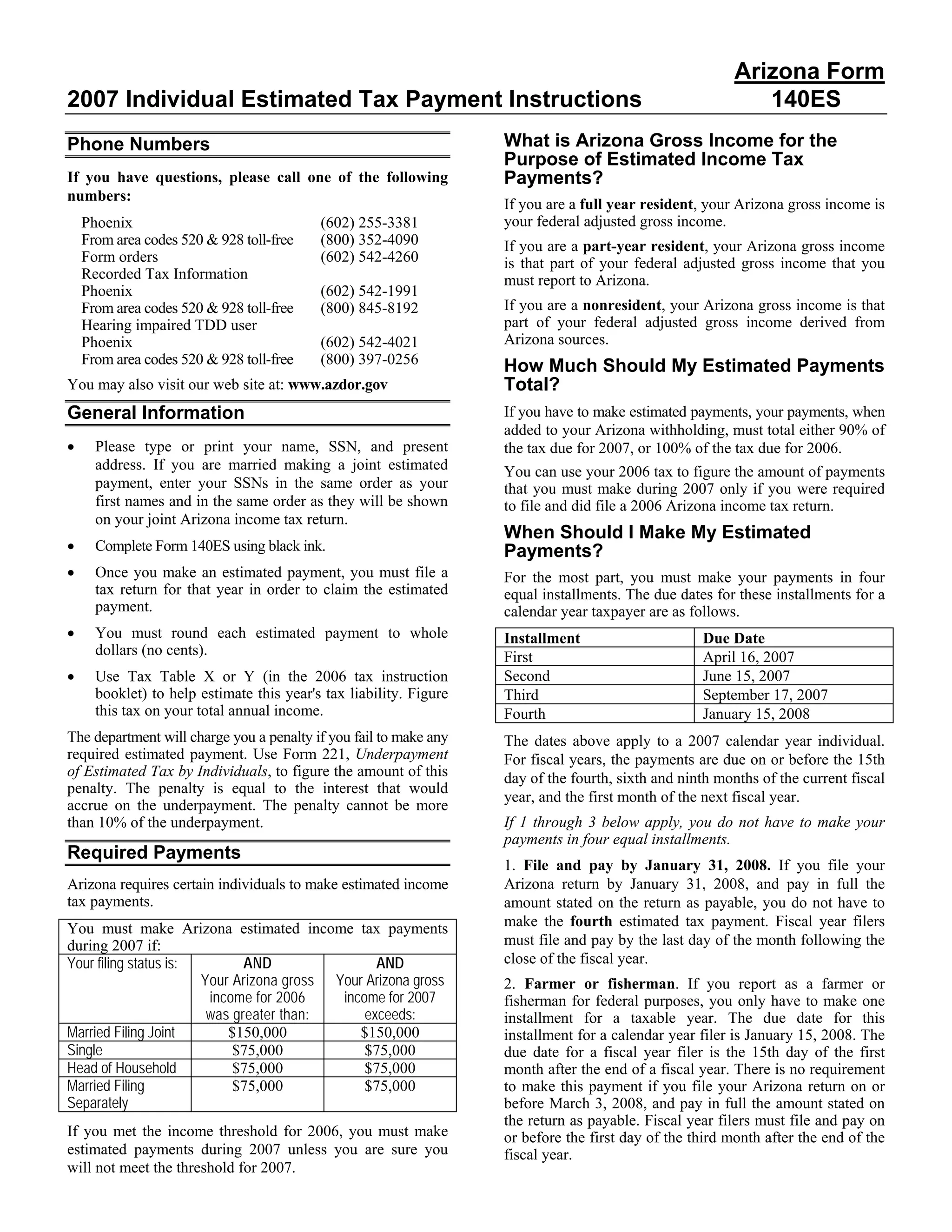 1azdor.gov Forms .. ADOR Forms 40ES%20instructions | PDF