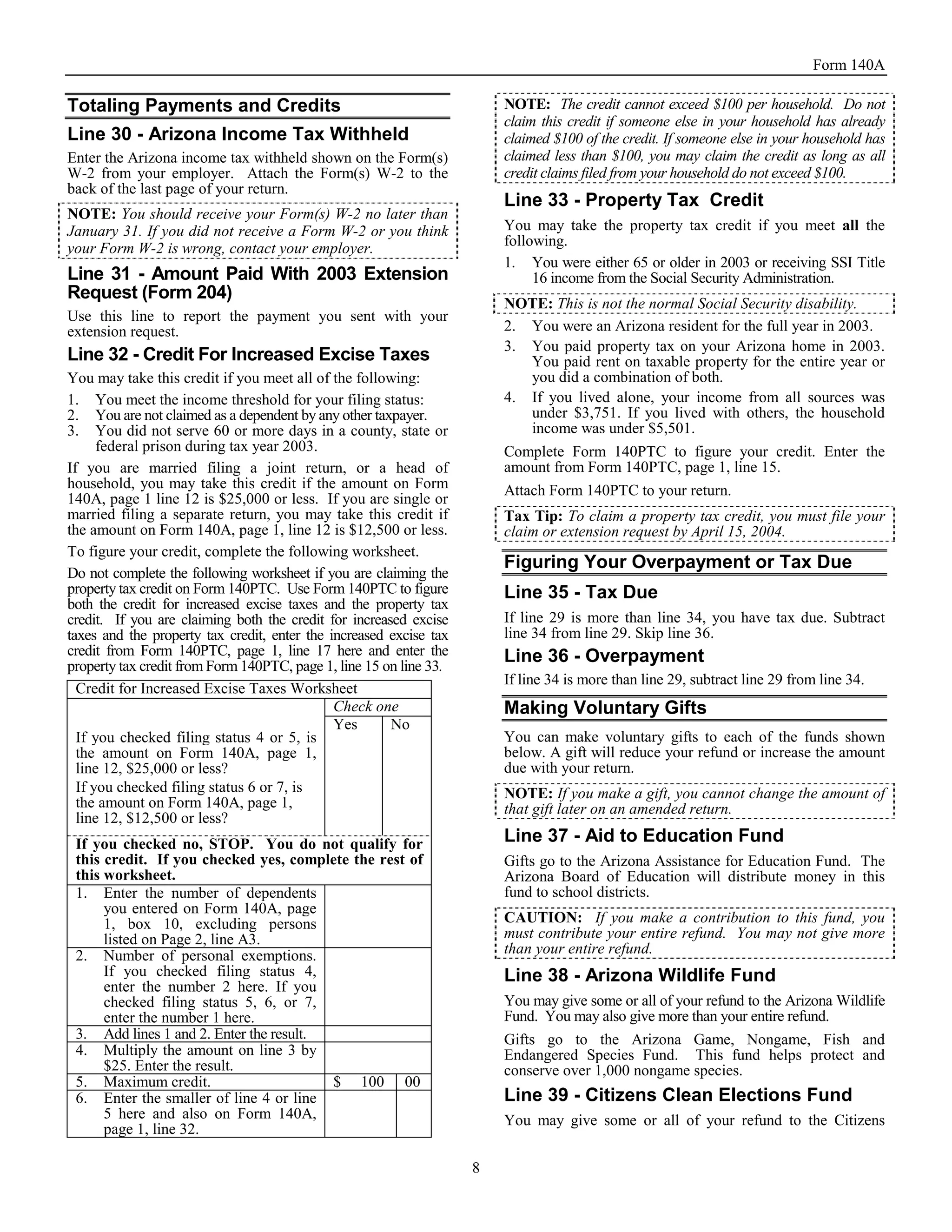 azdor.gov Forms 140Ai | PDF