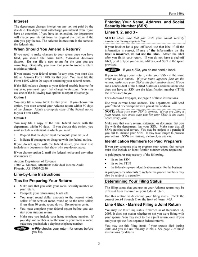 azdor.gov Forms 140Ai | PDF