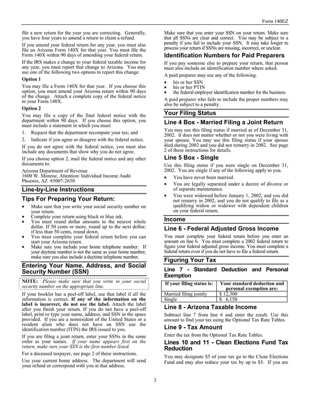 azdor.gov Forms 140EZi | PDF | Personal Taxes | Personal Finance