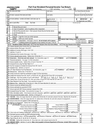 azdor.gov Forms 140PYf | PDF
