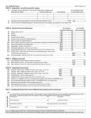 azdor.gov Forms 140NRf | PDF