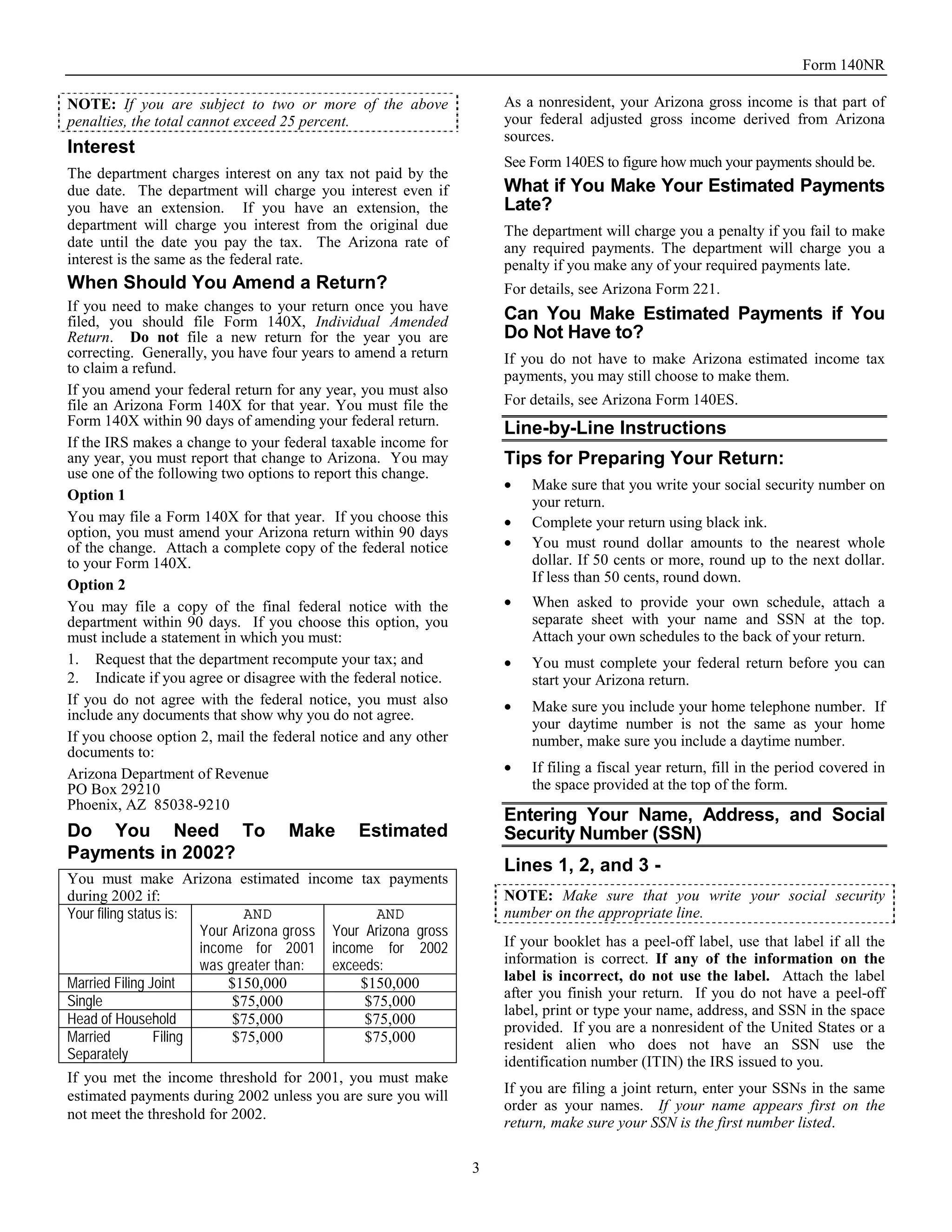 azdor.gov Forms 140NRi | PDF