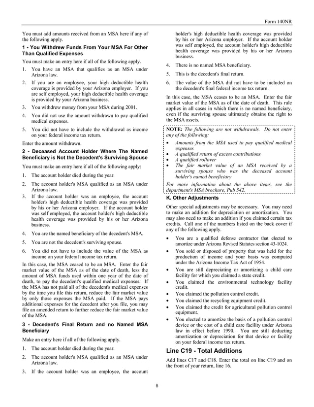 azdor.gov Forms 140NRi | PDF