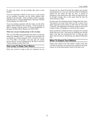 azdor.gov Forms 140nri | PDF