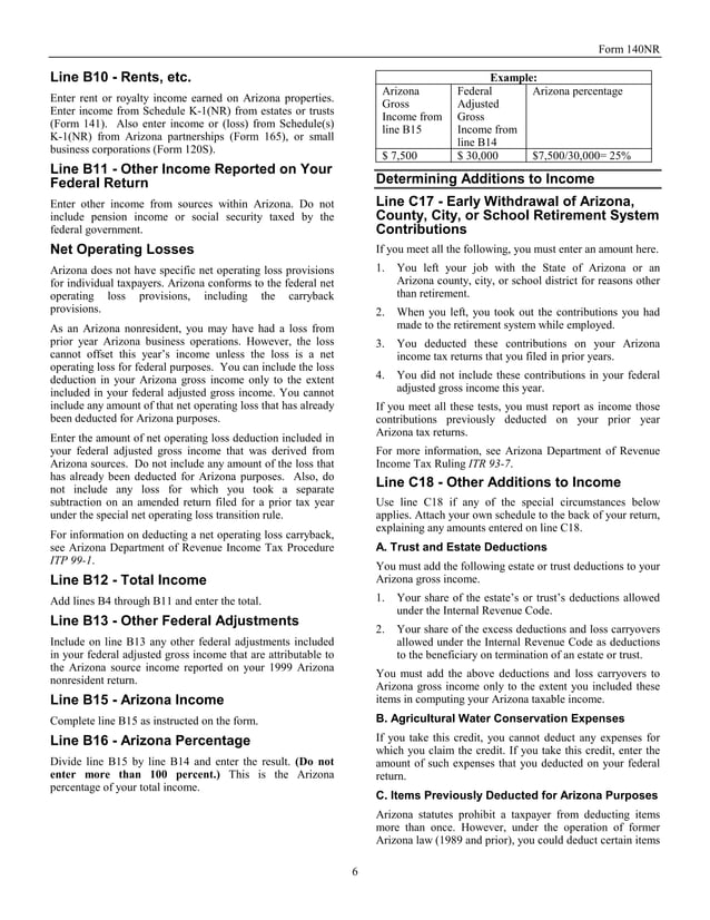 azdor.gov Forms 140nri | PDF | Personal Taxes | Personal Finance