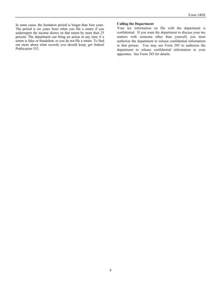 azdor.gov Forms 140X%20instructions | PDF