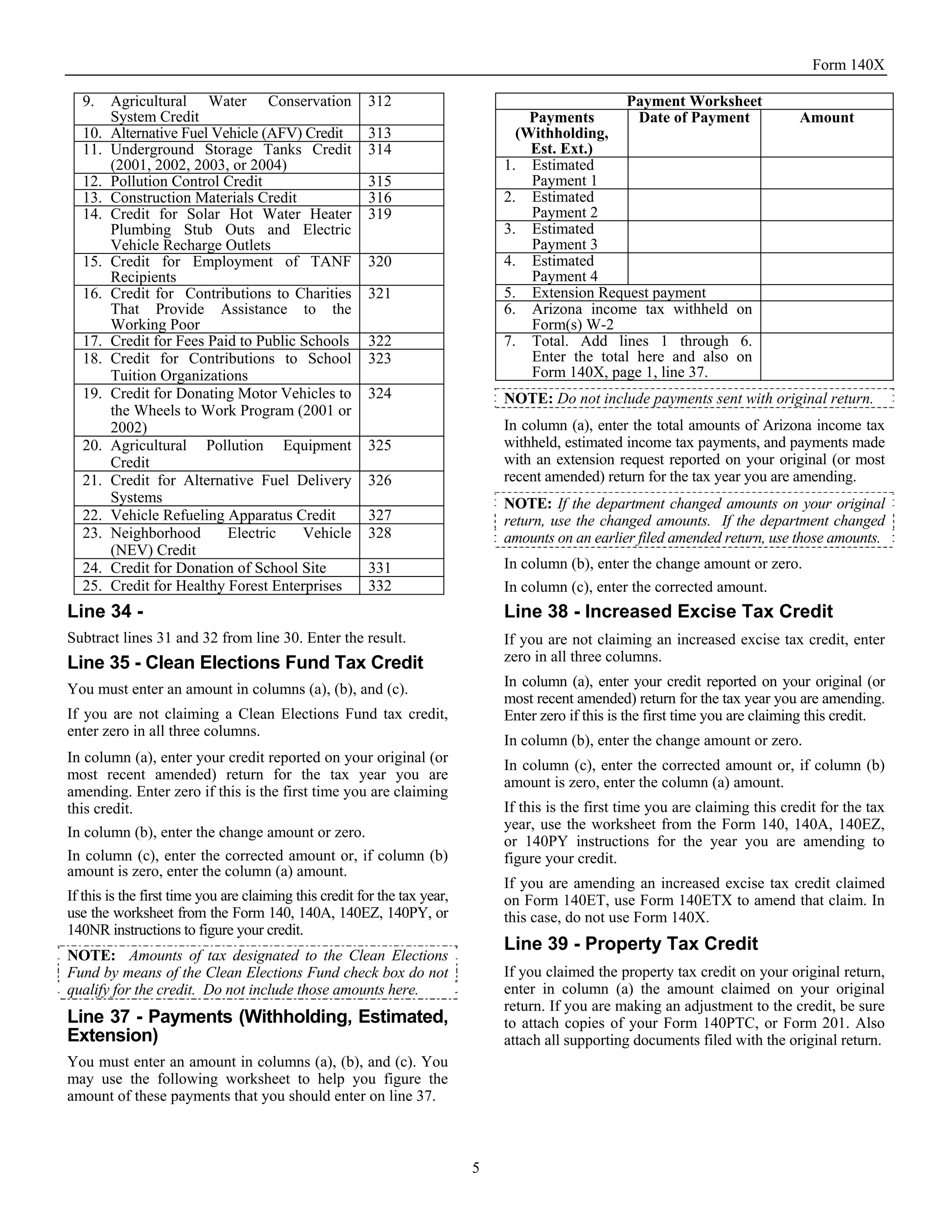 azdor.gov Forms 140X%20instructions | PDF