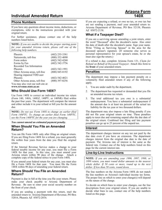 azdor.gov Forms 140xi | PDF