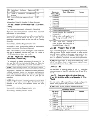 azdor.gov Forms 140xi | PDF