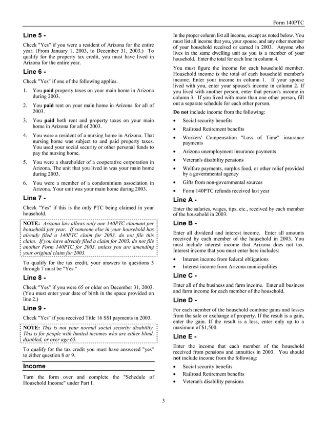 azdor.gov Forms 140PTCi | PDF | Government Support and Welfare ...