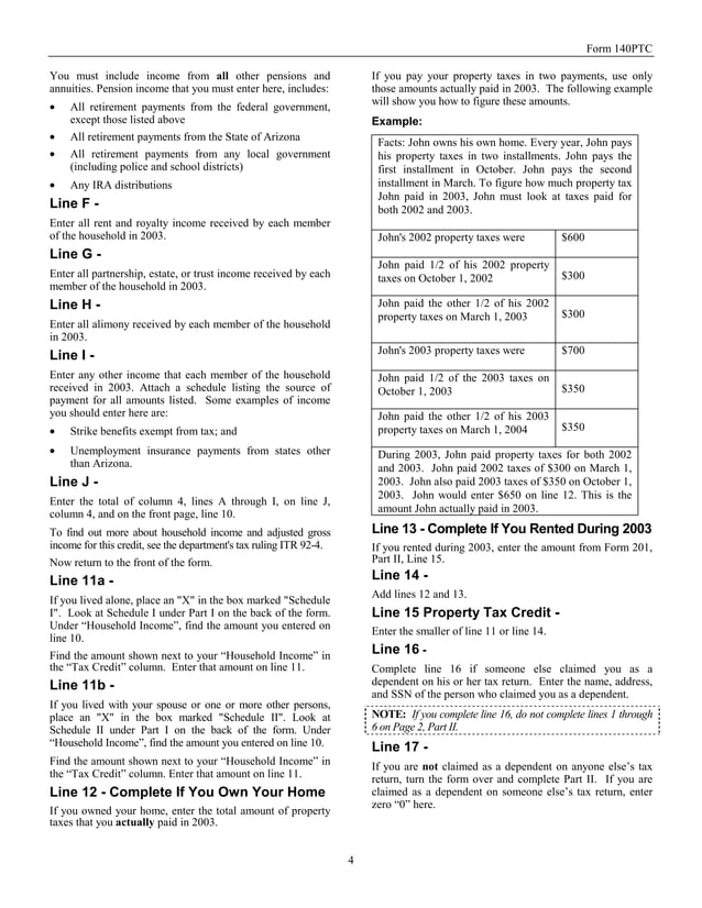 azdor.gov Forms 140PTCi | PDF | Government Support and Welfare ...