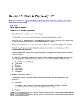 Research Methods in Psychology 10th Edition Shaughnessy Solutions ...
