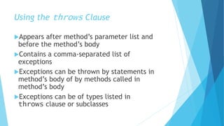 130410107010 exception handling | PPT
