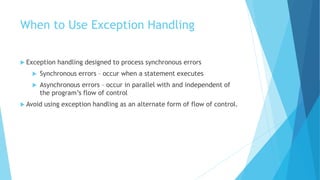 130410107010 exception handling | PPT