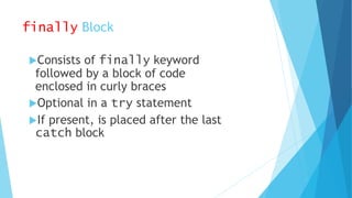 130410107010 exception handling | PPT