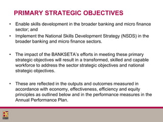 130430bankseta business strategic plan and annual performanceppt | PPT