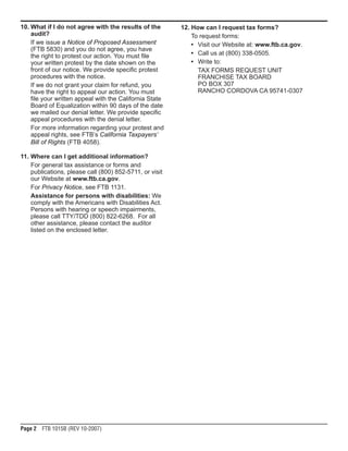 ftb.ca.gov forms 1015B | PDF