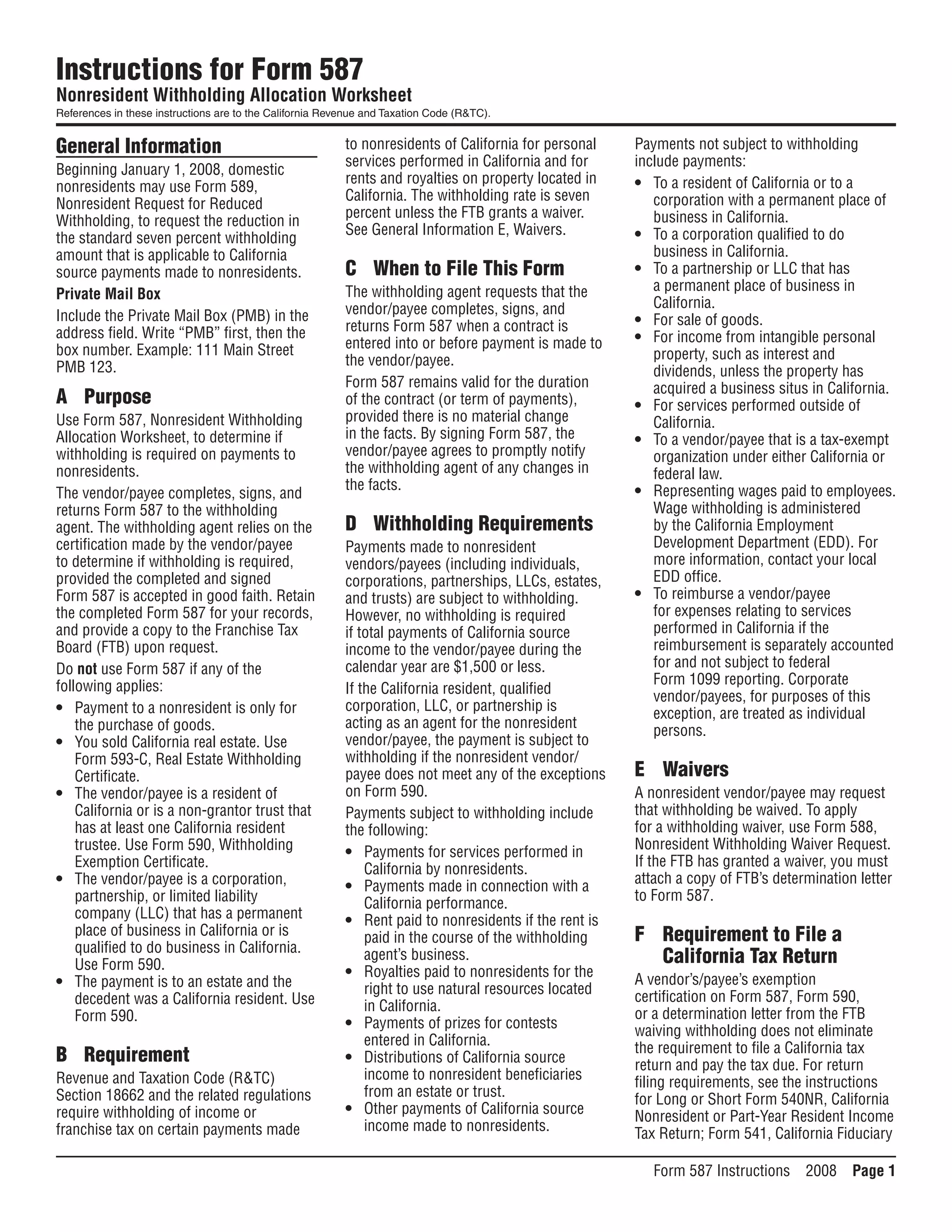 ftb.ca.gov forms 09_587 | PDF