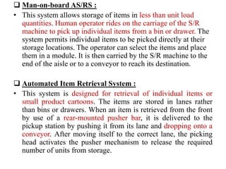 AUTOMATED STORAGE AND RETRIEVAL SYSTEM | PPTX
