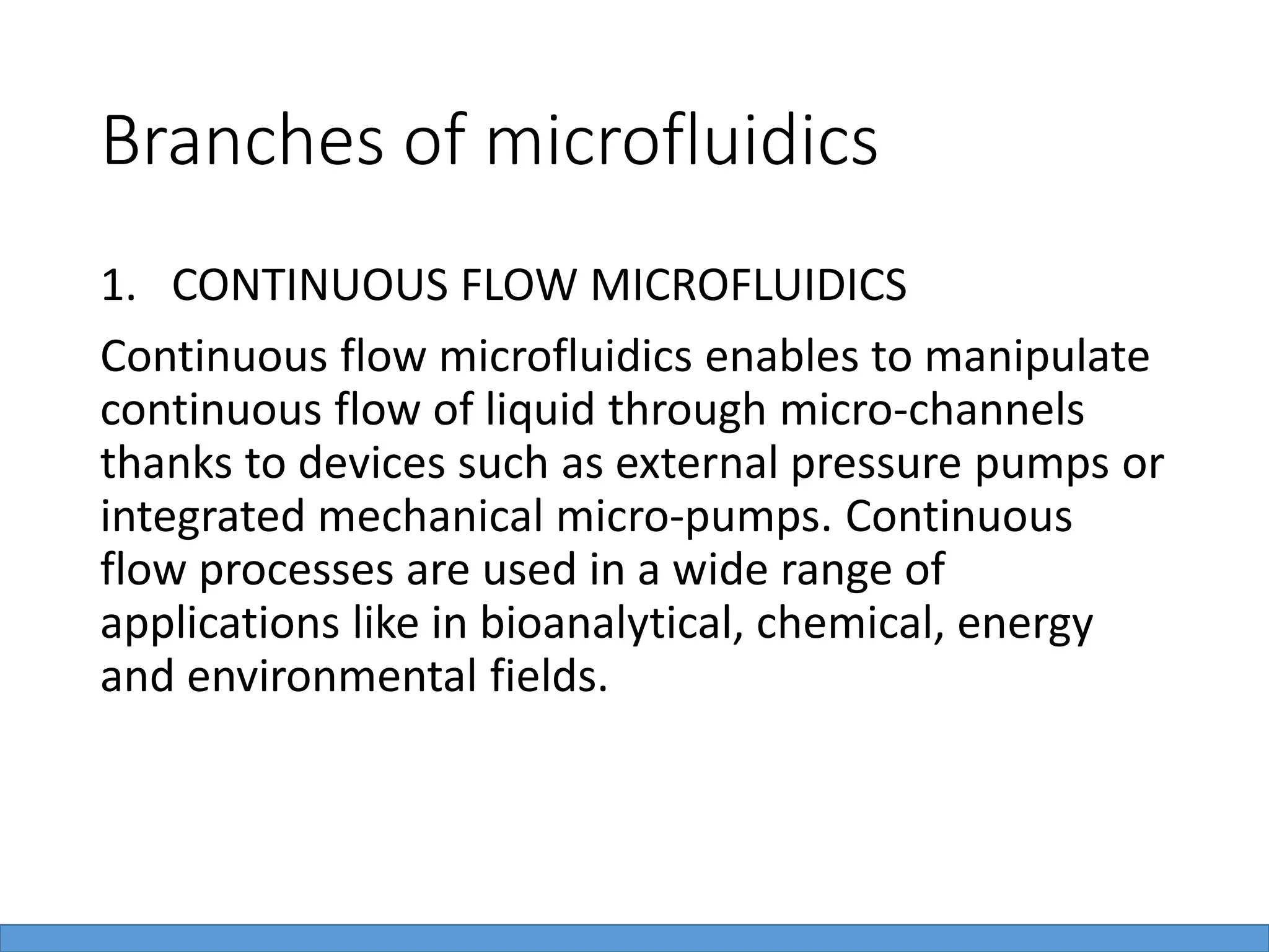 An Overview of Microfluidics | PPTX