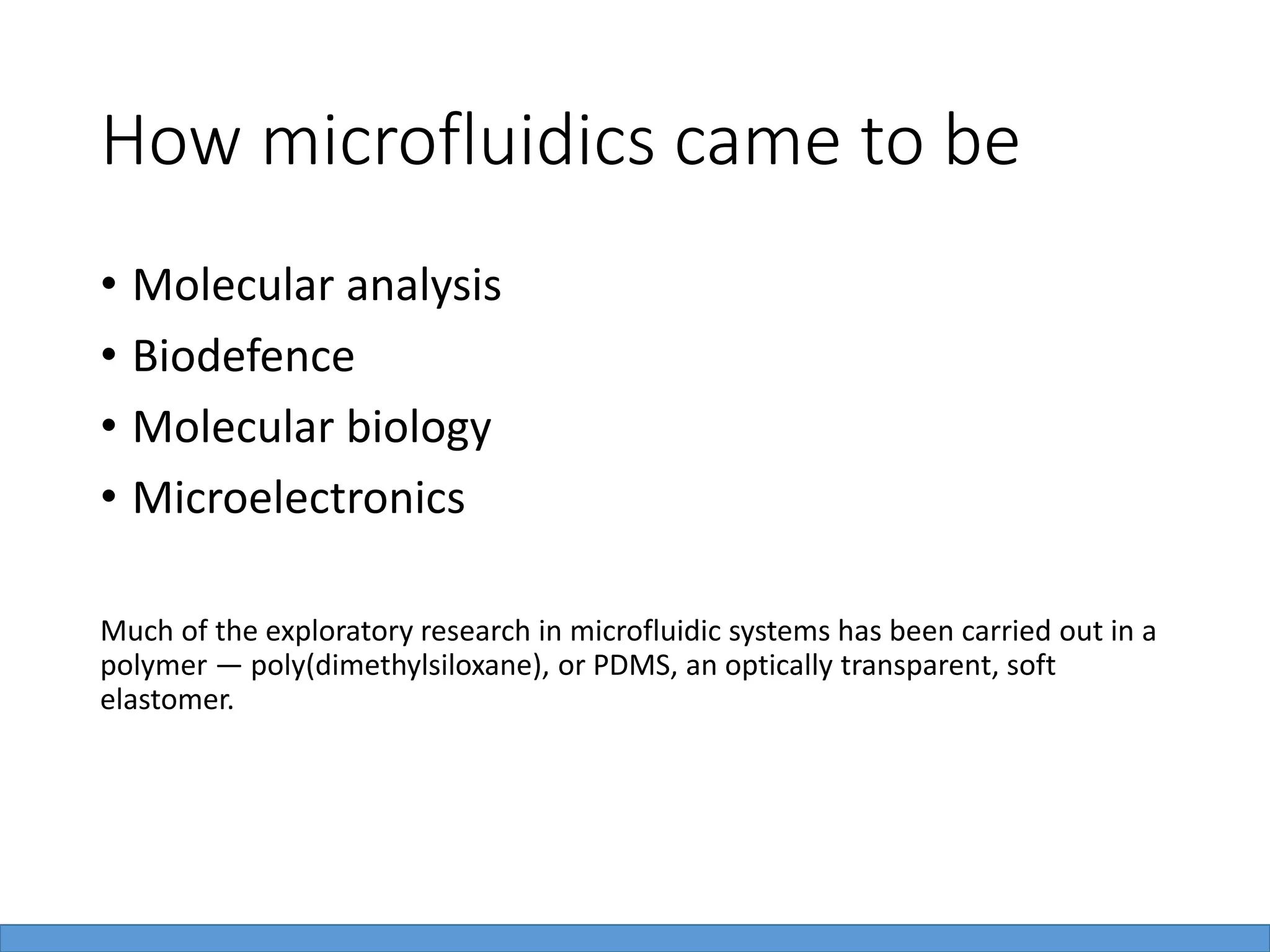 An Overview of Microfluidics | PPTX