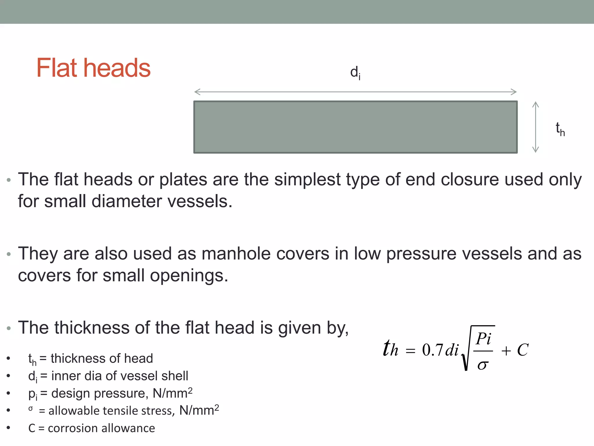 Design of End Closure in pressure vessel | PPTX