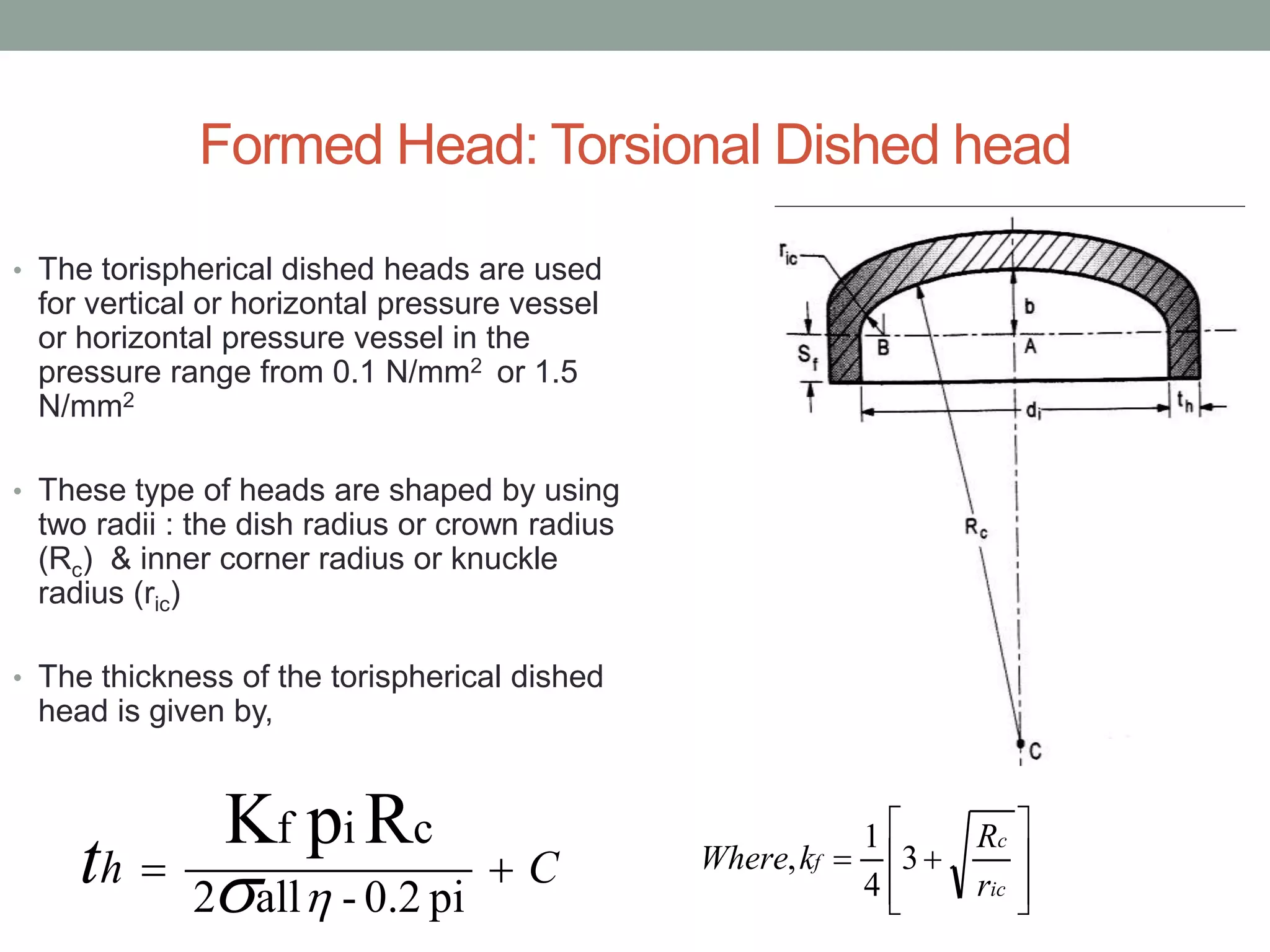 Design of End Closure in pressure vessel | PPTX