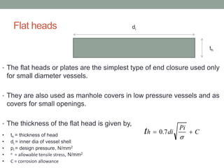 Design of End Closure in pressure vessel | PPTX