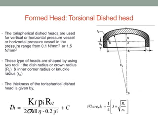 Design of End Closure in pressure vessel | PPTX