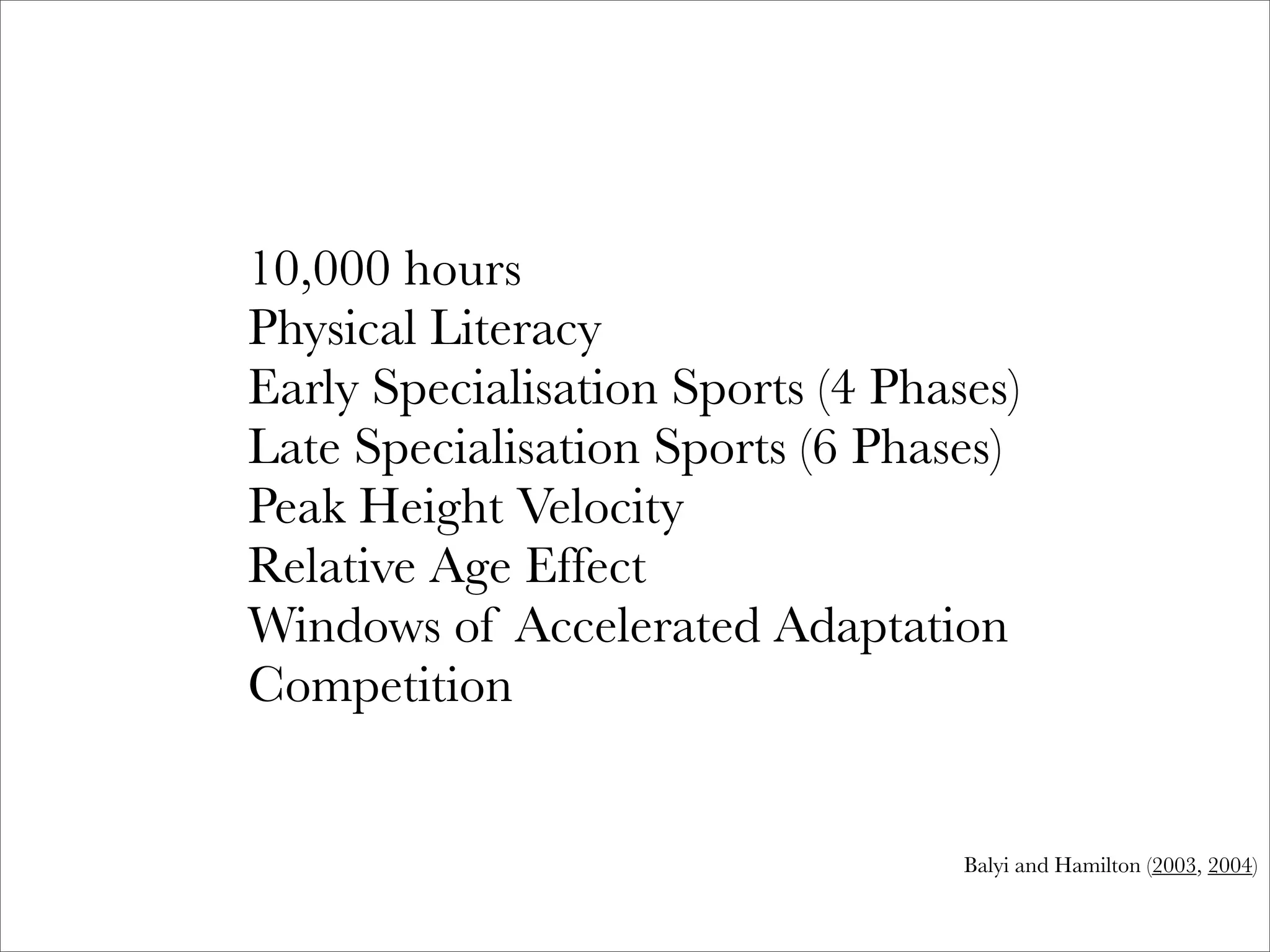 Long Term Athlete Development | PDF