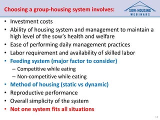 Dr. Don Levis - What Are The Major Group Sow Housing Designs? | PPTX