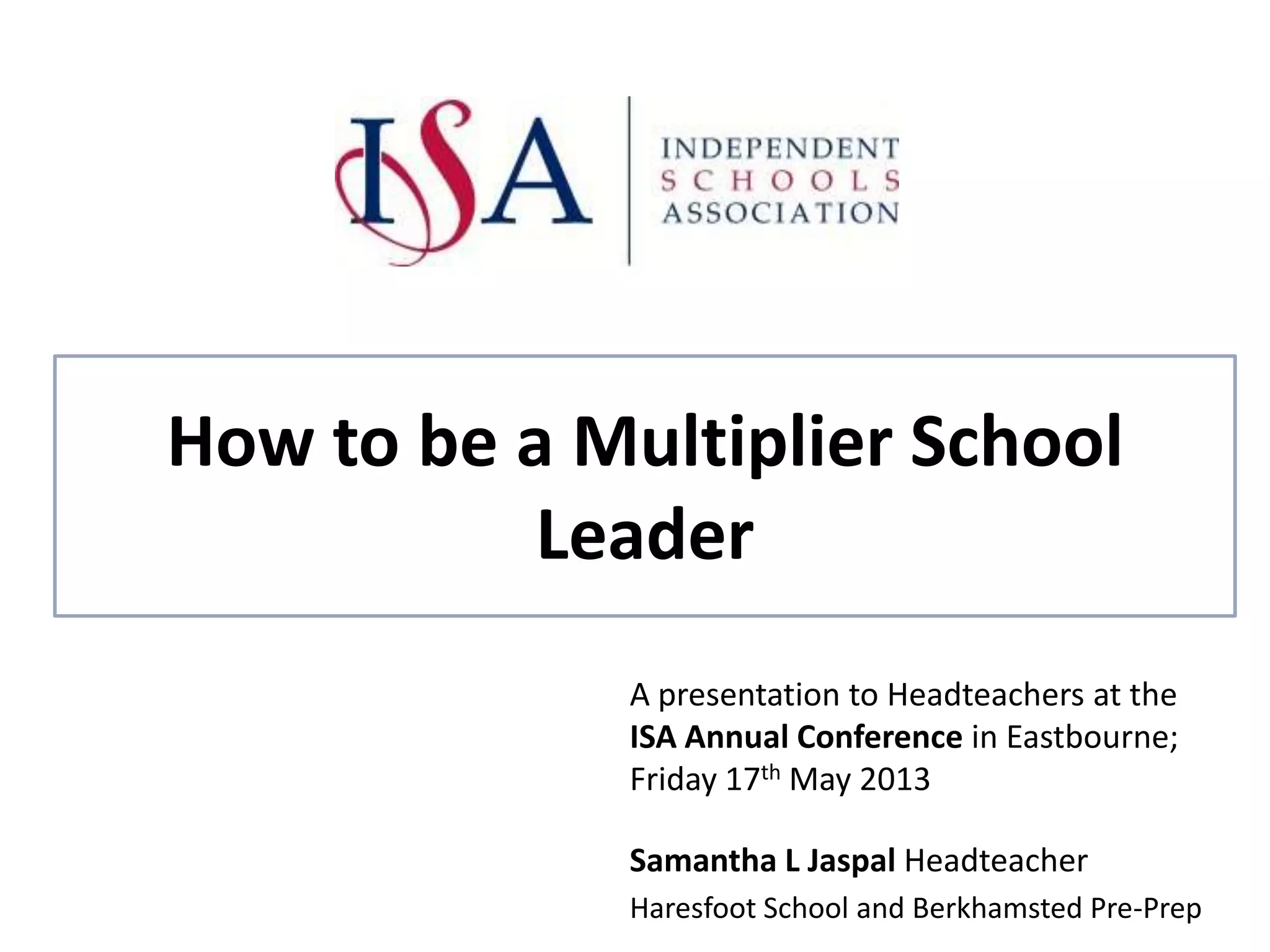 Multiplier leadership | PPTX