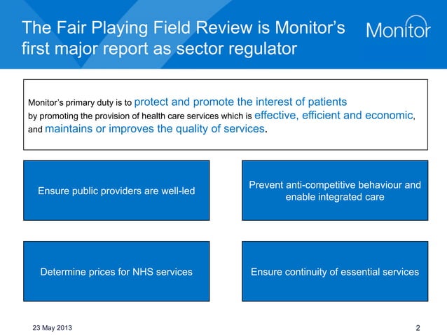 Tom Youldon: Creating a fair playing field | PPT