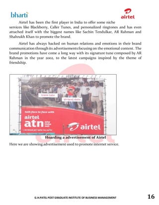 IMC OF AIRTEL | DOCX