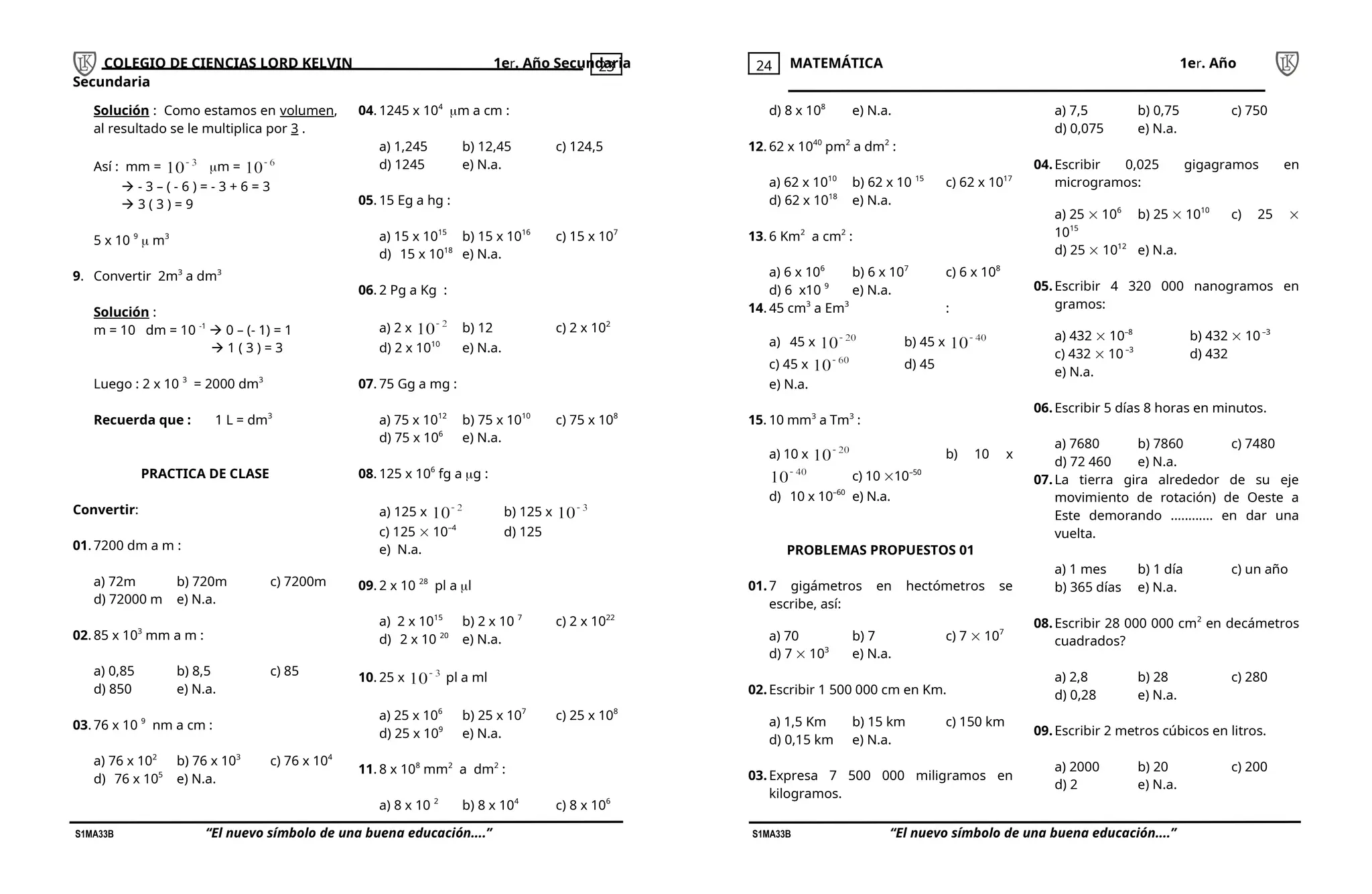 MATEMATICA-1º3B ejercicios propuestos y resueltos | DOC