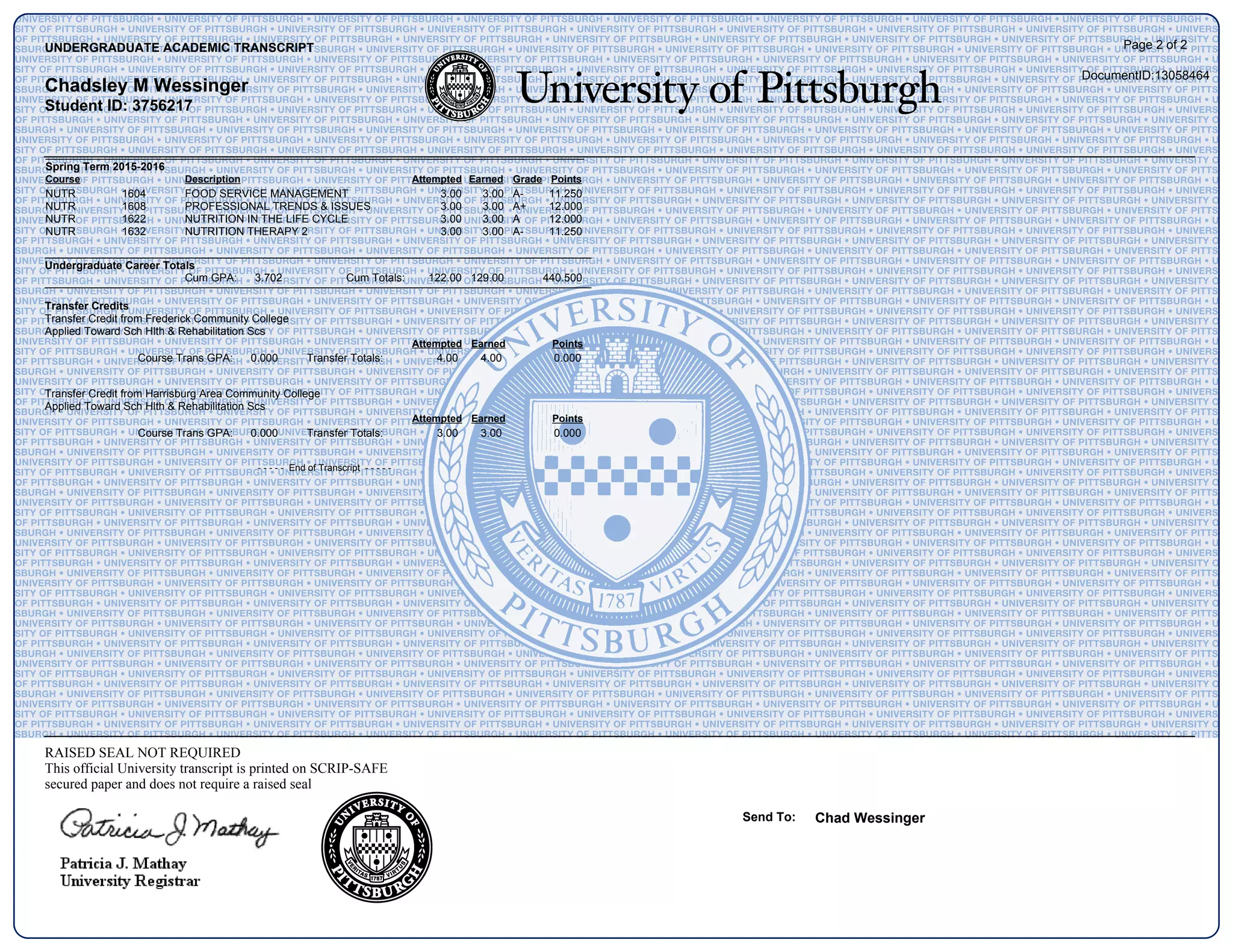 Academic Transcript | PDF
