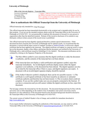 Academic Transcript | PDF