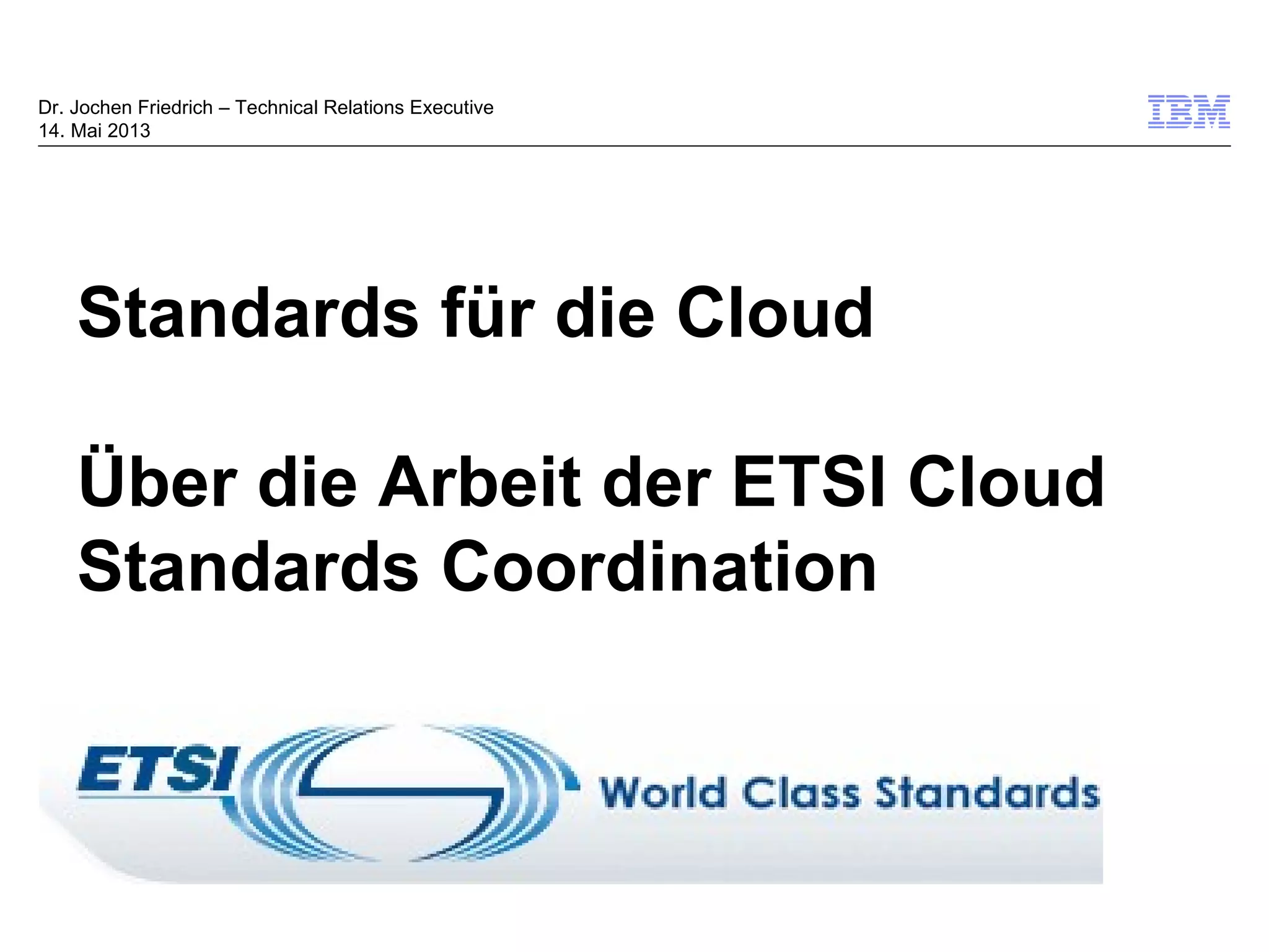 Cloud Standards Mapping Report | PPT