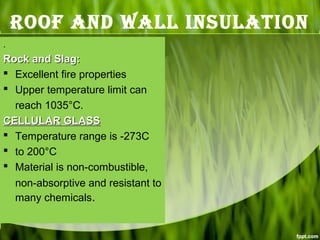 ROOF & WALL INSULATION | PPT