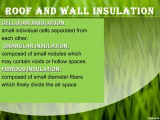 ROOF & WALL INSULATION | PPT