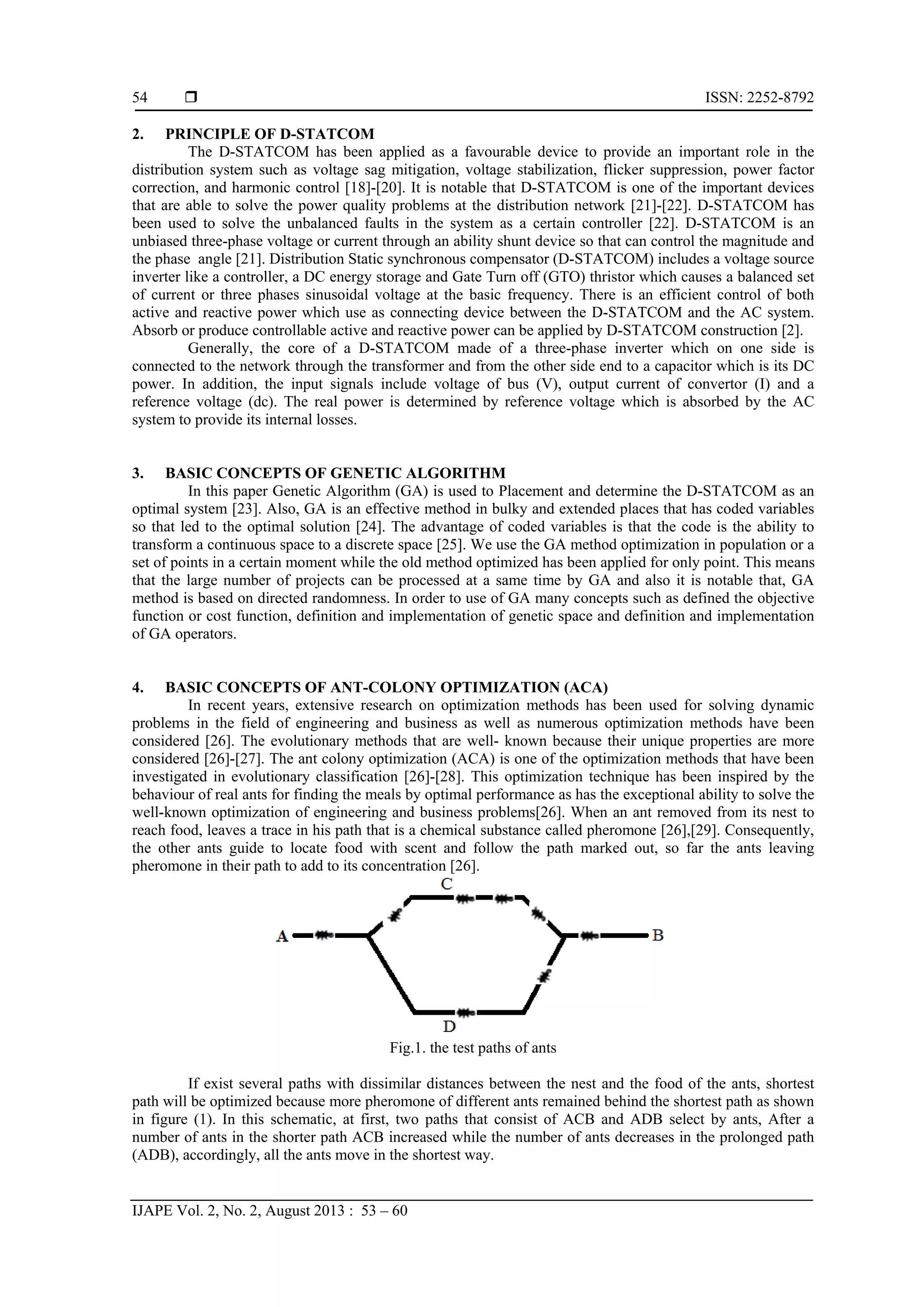 Optimal Placement Of D Statcom Using Hybrid Genetic And Ant Colony Algorithm To Losses Reduction