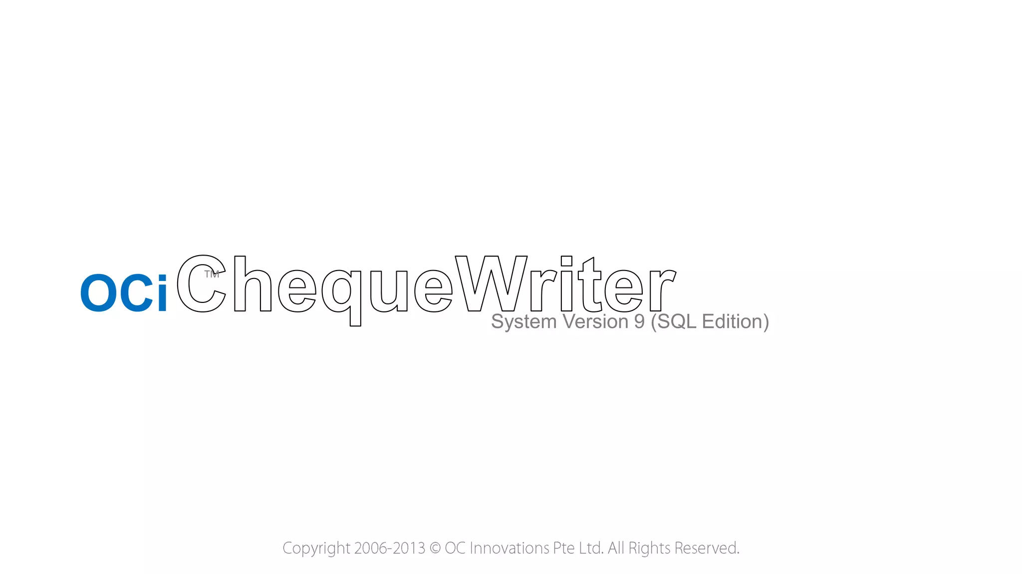 OCi ChequeWriter ver.9 Premium | PPT