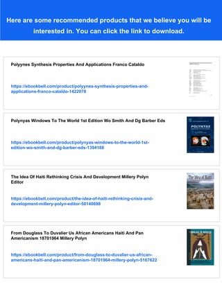 Polyynes Synthesis Properties And Applications Franco Cataldo | PDF