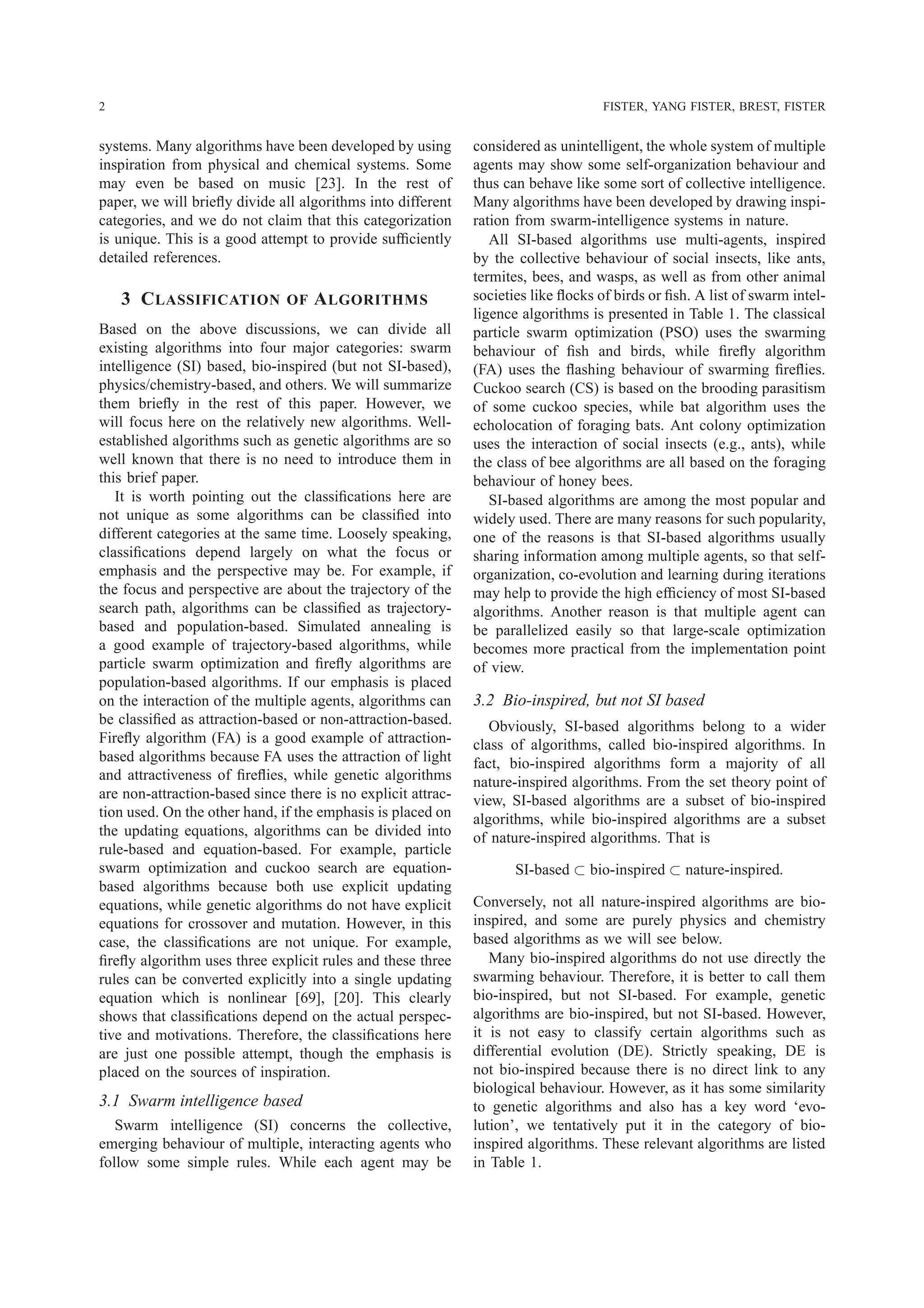 A Brief Review of Nature-Inspired Algorithms for Optimization | PDF