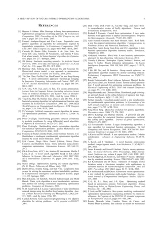 A Brief Review of Nature-Inspired Algorithms for Optimization | PDF