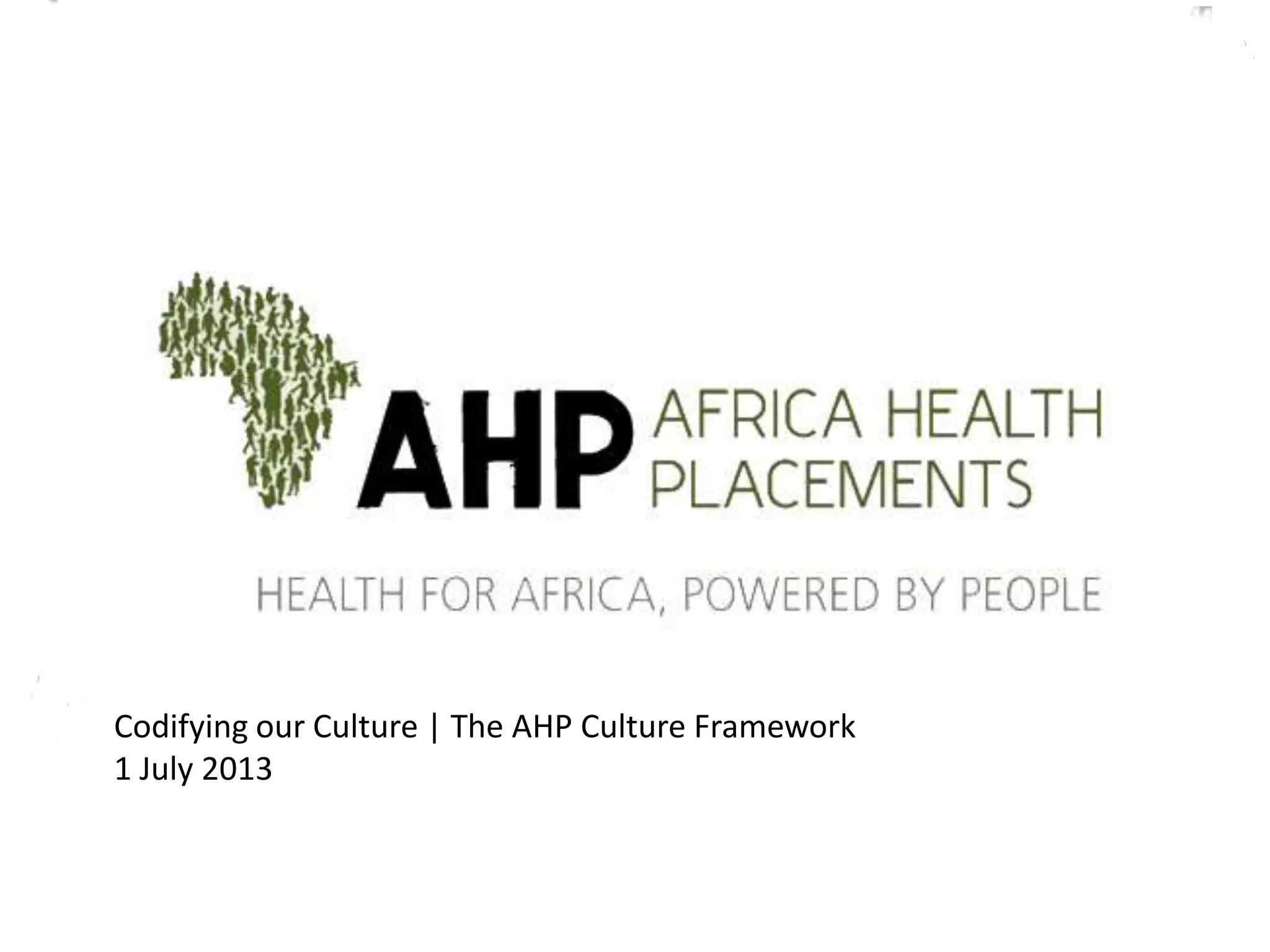 130701 ahp culture framework final ahp | PPT