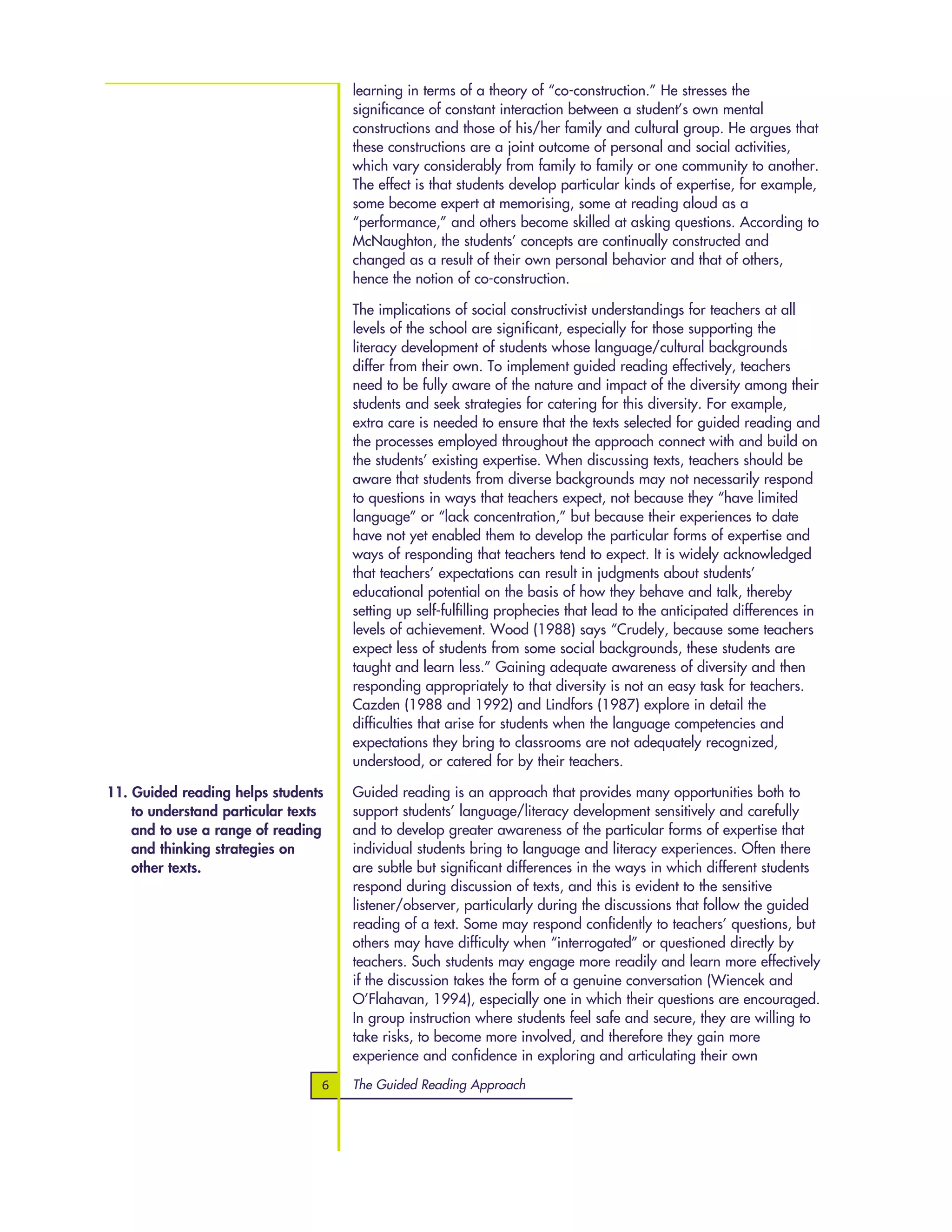 The Guided Reading Approach | PDF